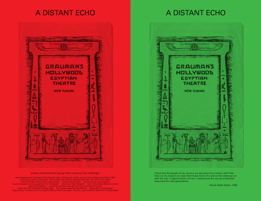 A Distant Echo at Egyptian Theatre, Los Angeles Filmforum January 15, 2017 – George Clark